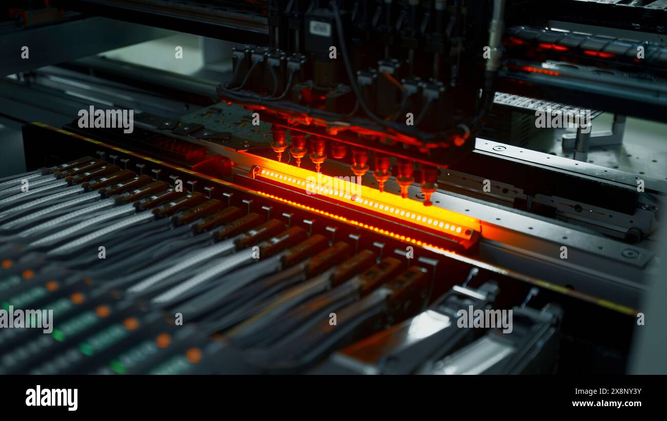 Electronic circuit boards production installation hi-res stock ...