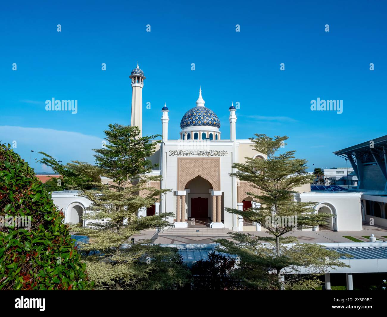 The scene of the beautiful Mosque or prayer hall building located on ...
