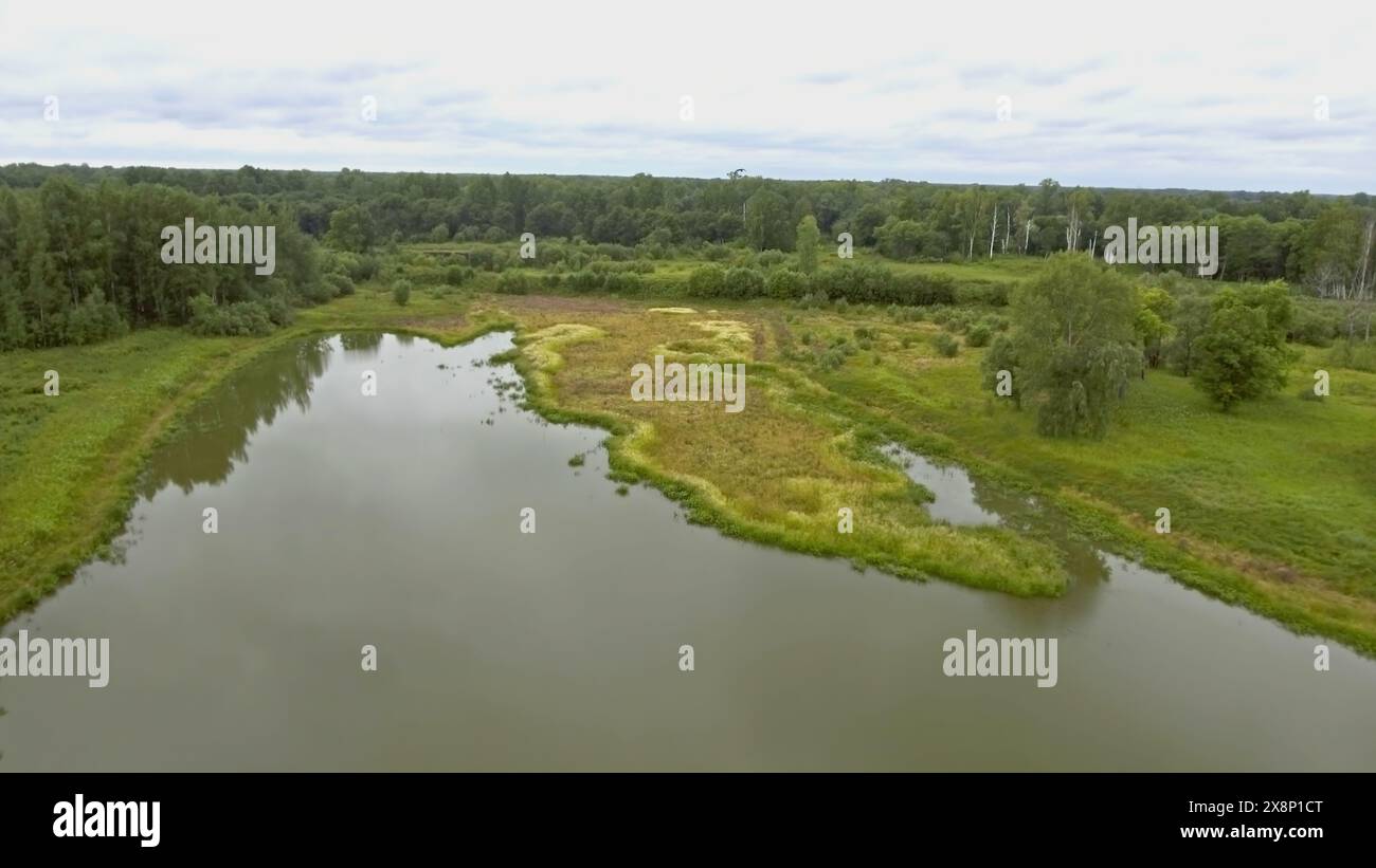 Aerial view footage swamp lake hi-res stock photography and images - Alamy