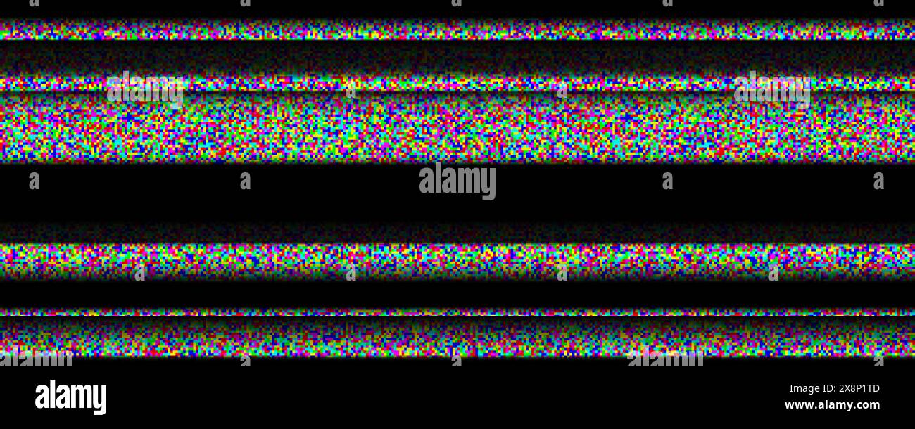 TV static noise background. Glitched white noise texture. VHS video ...