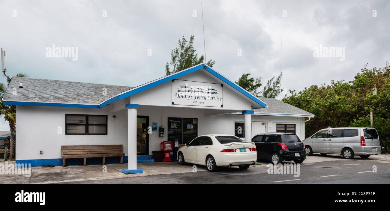 Front entrance to Albany's Ferry Service entrance in Marsh Harbor, The ...