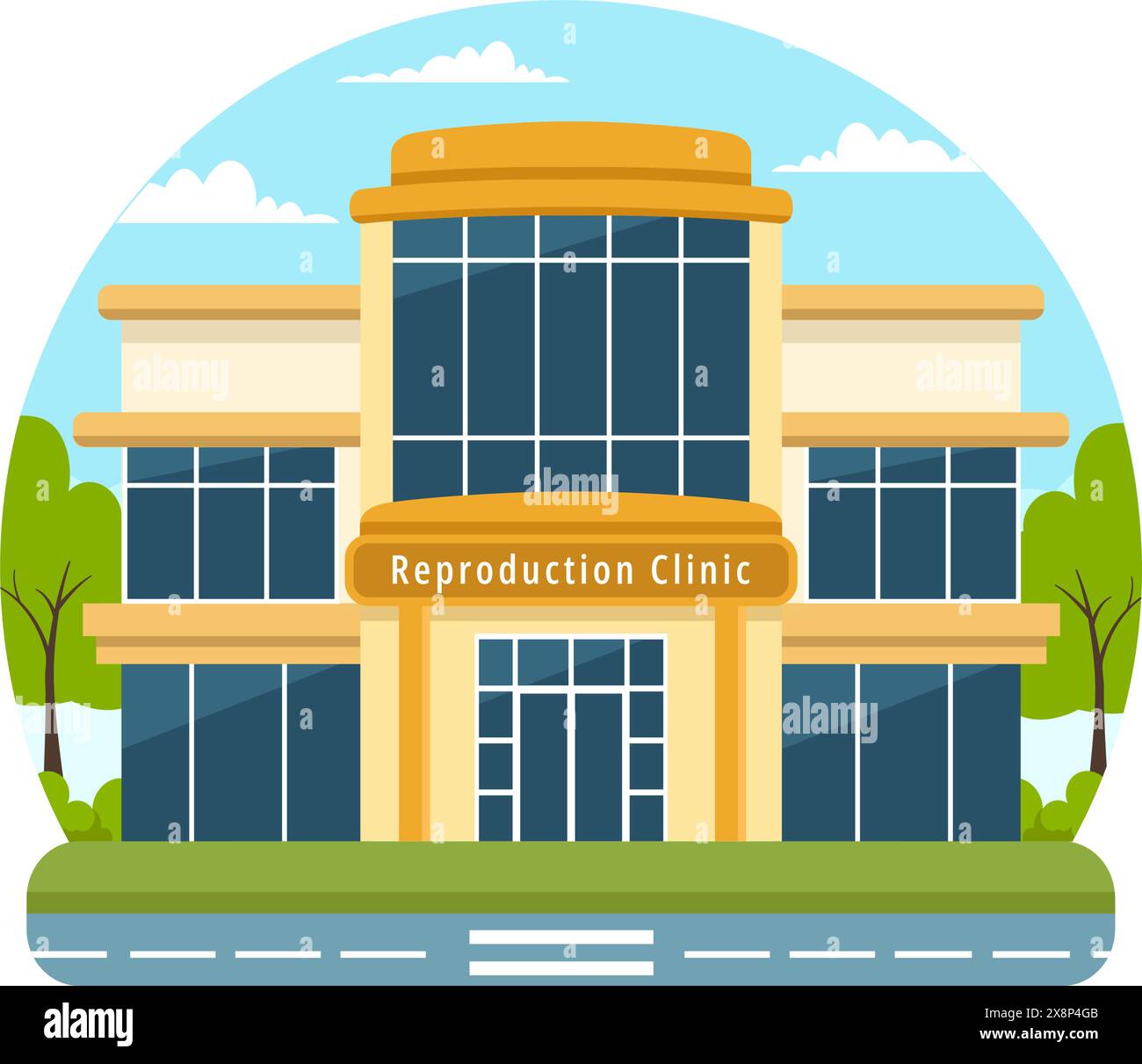 Reproduction Clinic Vector Illustration featuring Assisted Reproductive ...