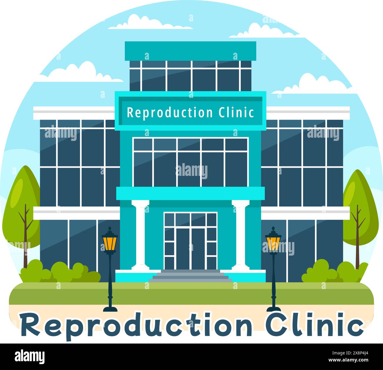 Reproduction Clinic Vector Illustration featuring Assisted Reproductive ...