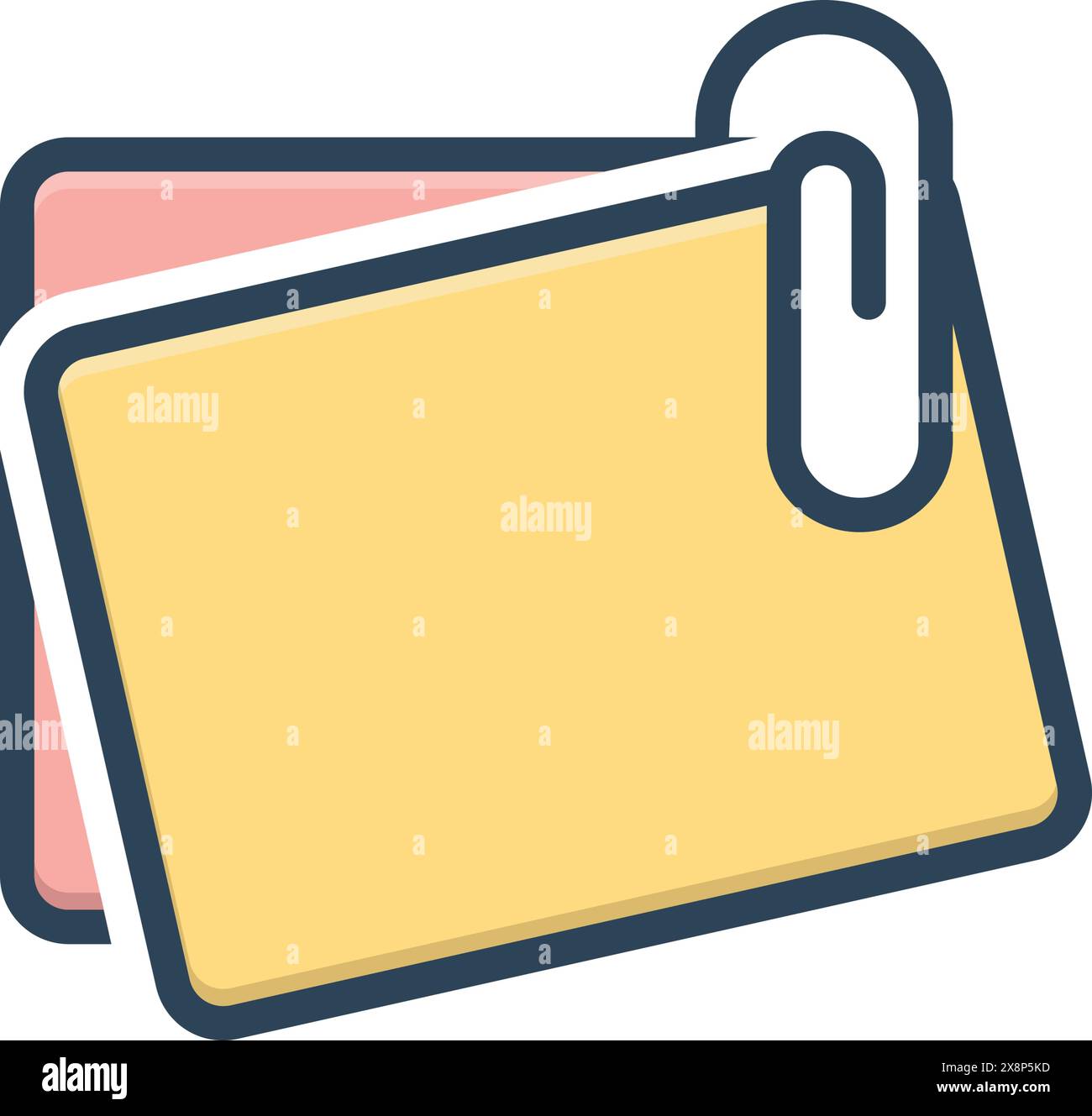 Icon for office paperclip with notes, stationary Stock Vector Image ...