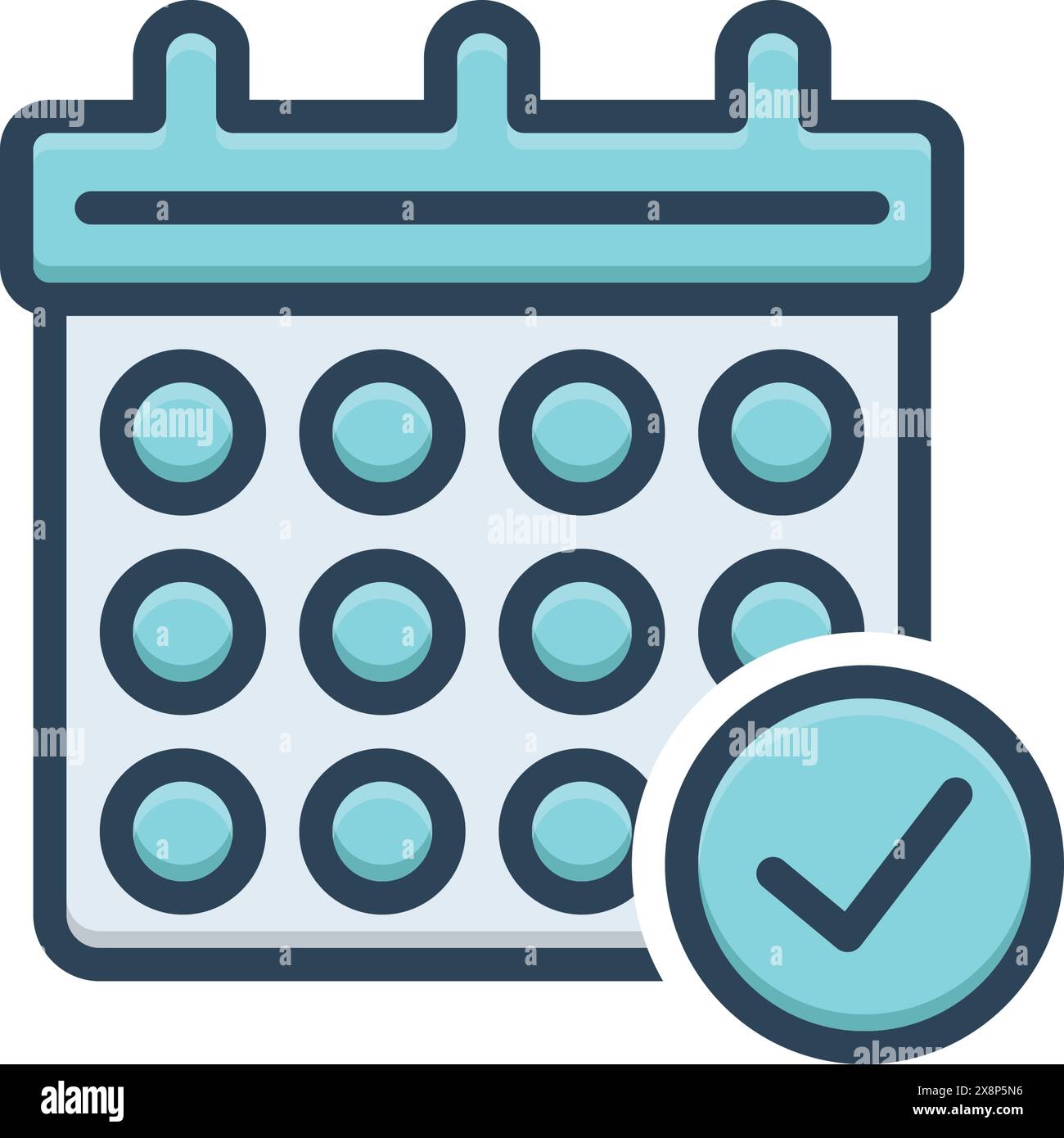 Icon for calendar check symbol,appointment Stock Vector Image & Art - Alamy