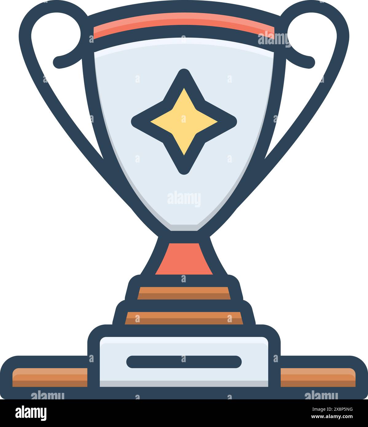 Trophy cup on lectern of podium Stock Vector Images - Alamy