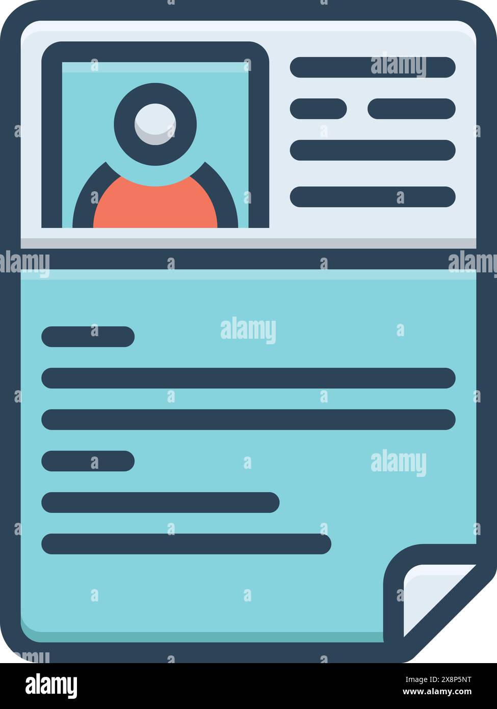 Icon for resume,document,profile Stock Vector Image & Art - Alamy