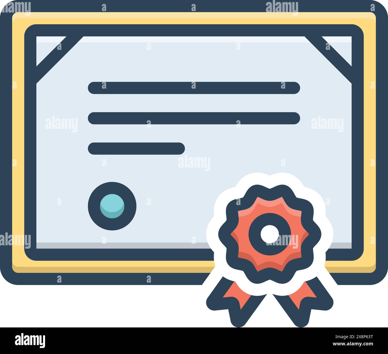 Icon for certificate,affidavit Stock Vector Image & Art - Alamy