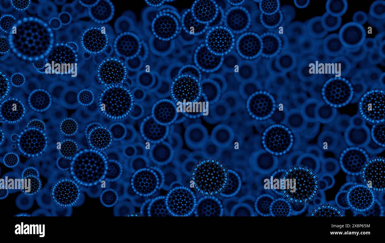 Interaction between bacteria. Design. Abstract medical background with ...