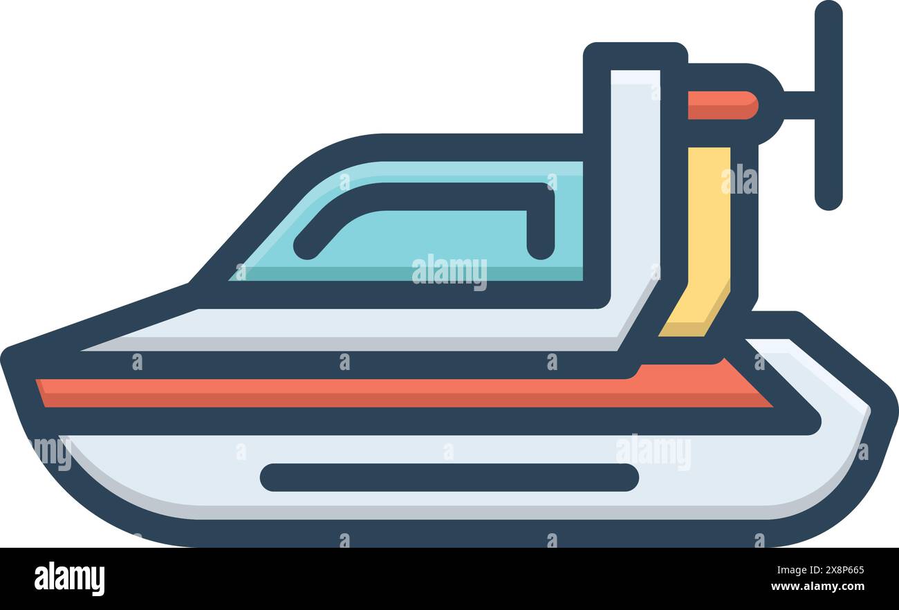 Hovercraft at speed Stock Vector Images - Alamy