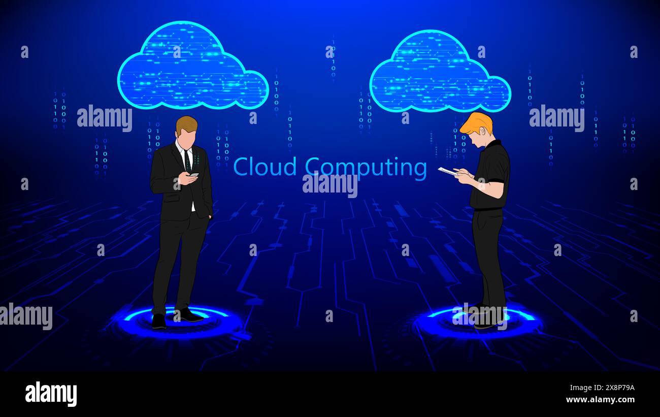 Vector illustration Hi Technology style line digital glow abstract ...