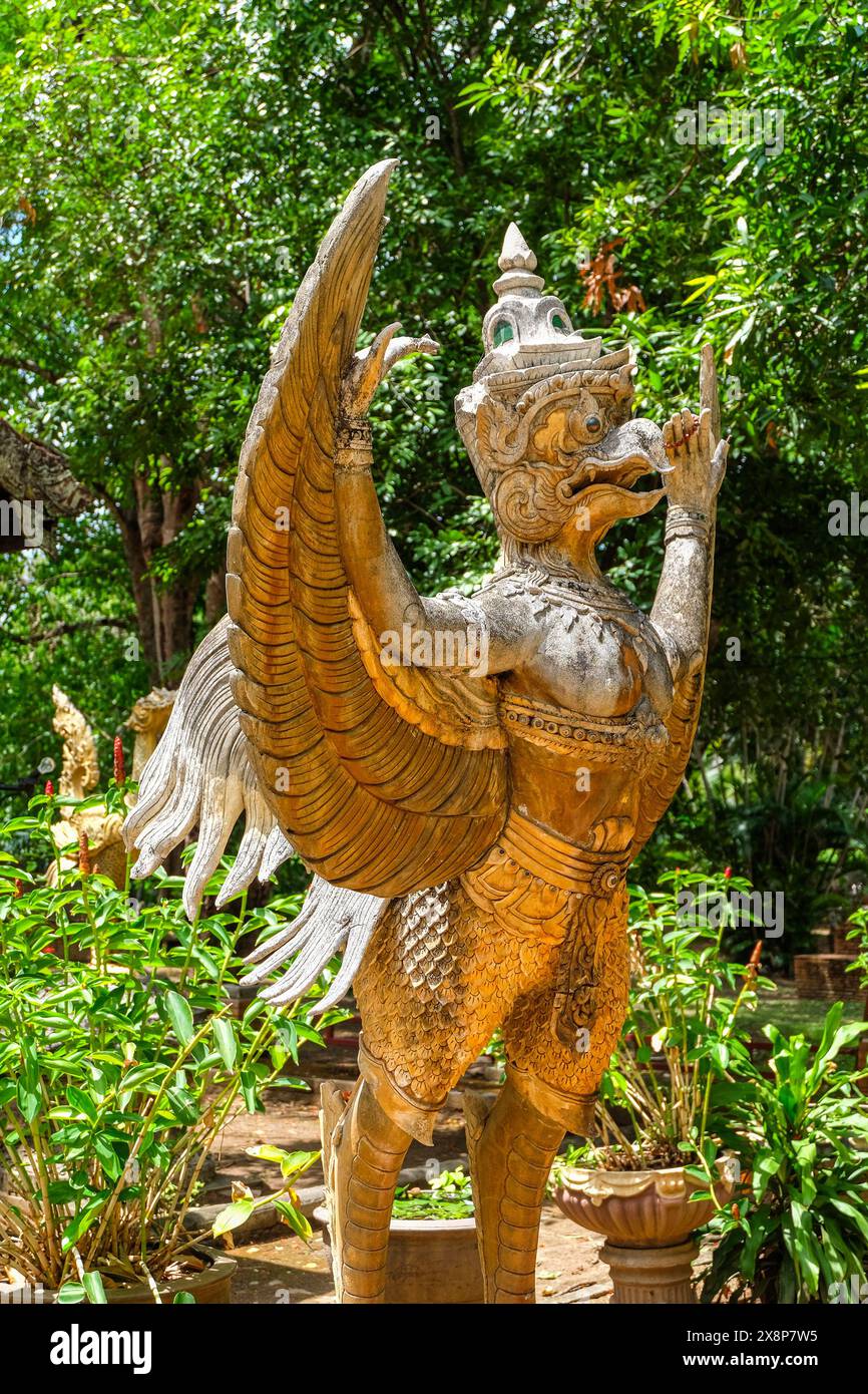 Statue of garuda at Wat Chang Kham, Wiang Kum Kam Stock Photo - Alamy