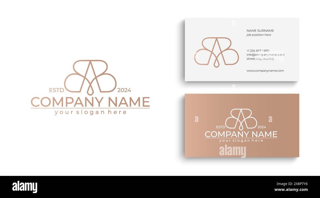 letter AB logo design letter AB luxurious. letter logo template ...