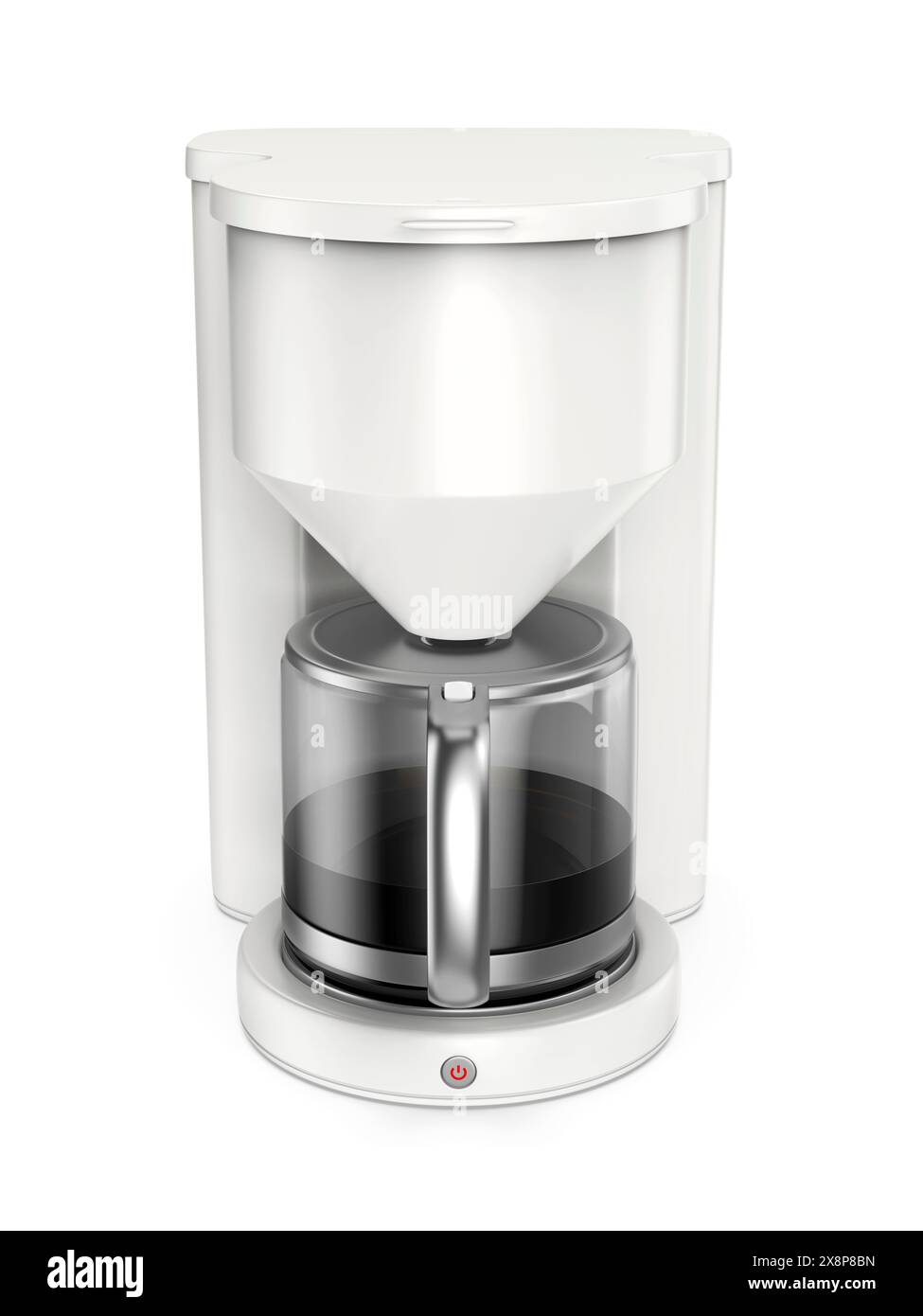 Filter coffee machine on white background, front view Stock Photo - Alamy