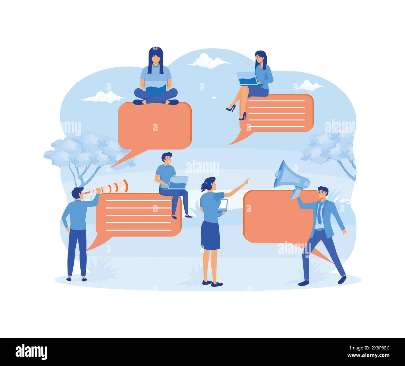 Exhibition discussion Stock Vector Images - Alamy