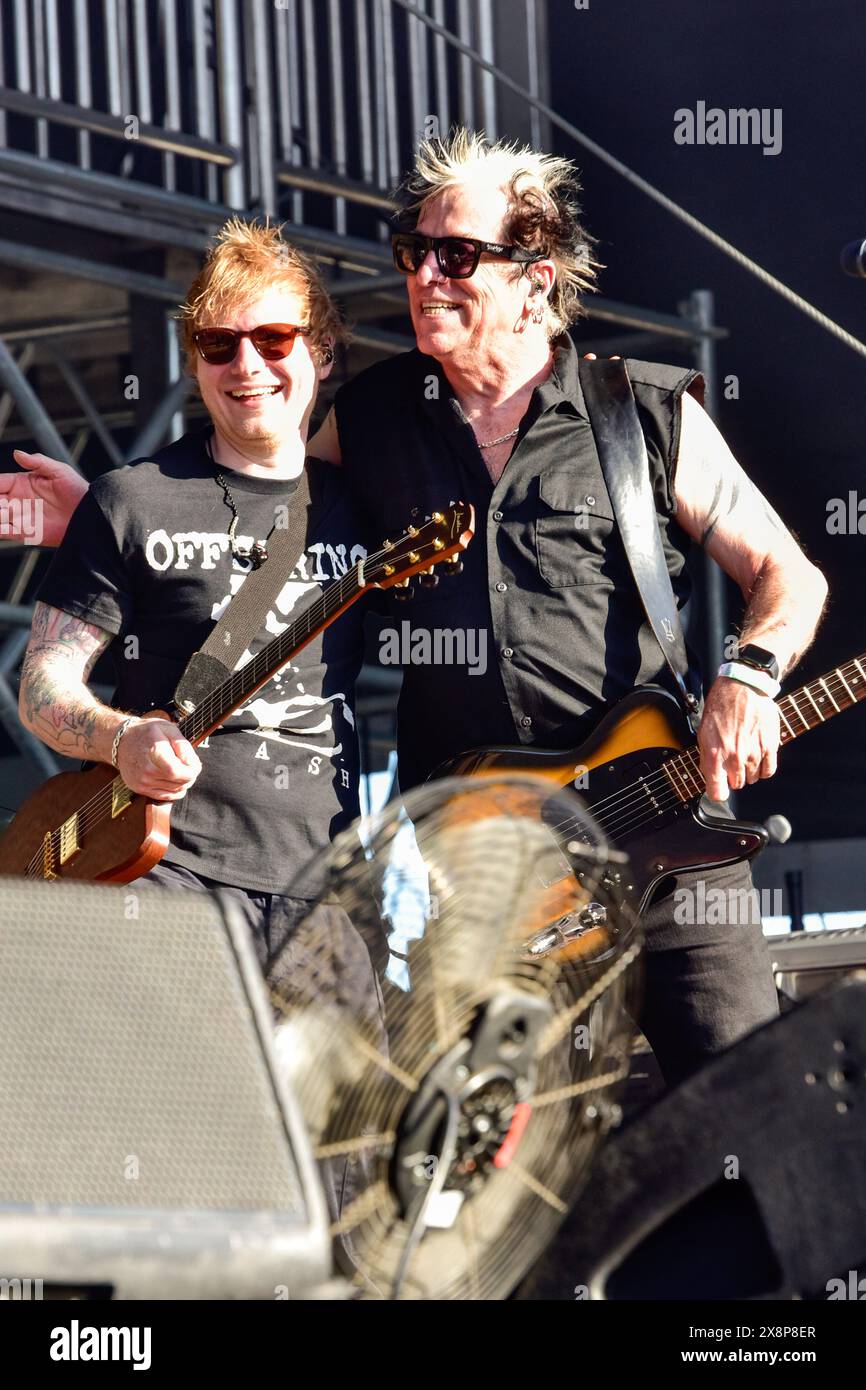 Napa, California, USA. 26th May, 2024. Ed Sheeran joins the band the ...