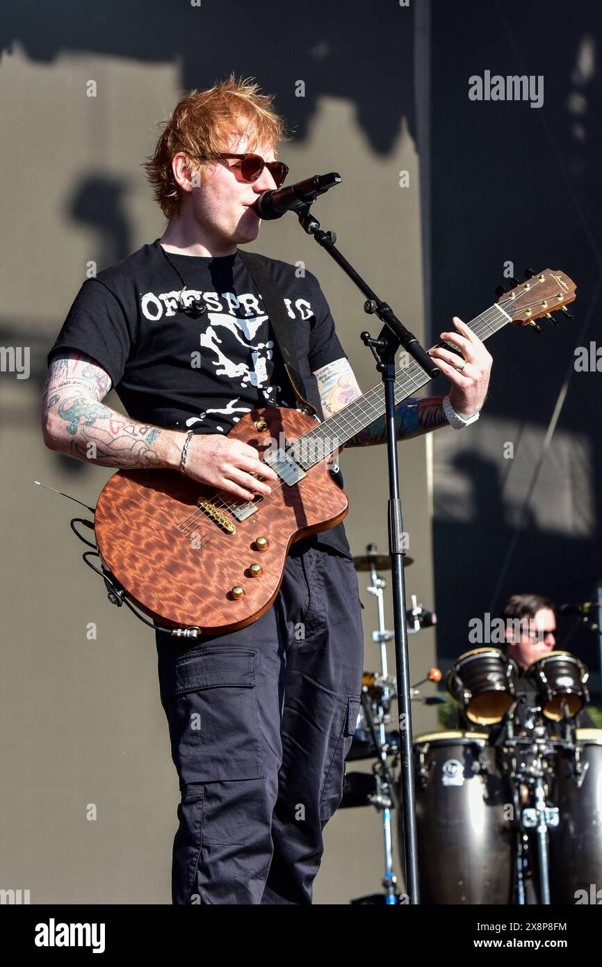 Napa, California, USA. 26th May, 2024. Ed Sheeran joins the band the ...
