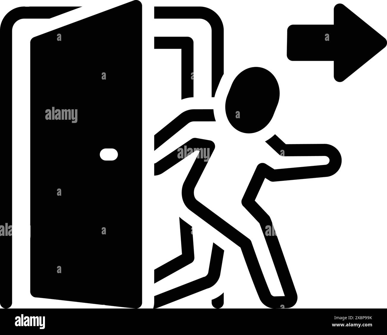 Icon for evacuation, exit Stock Vector Image & Art - Alamy
