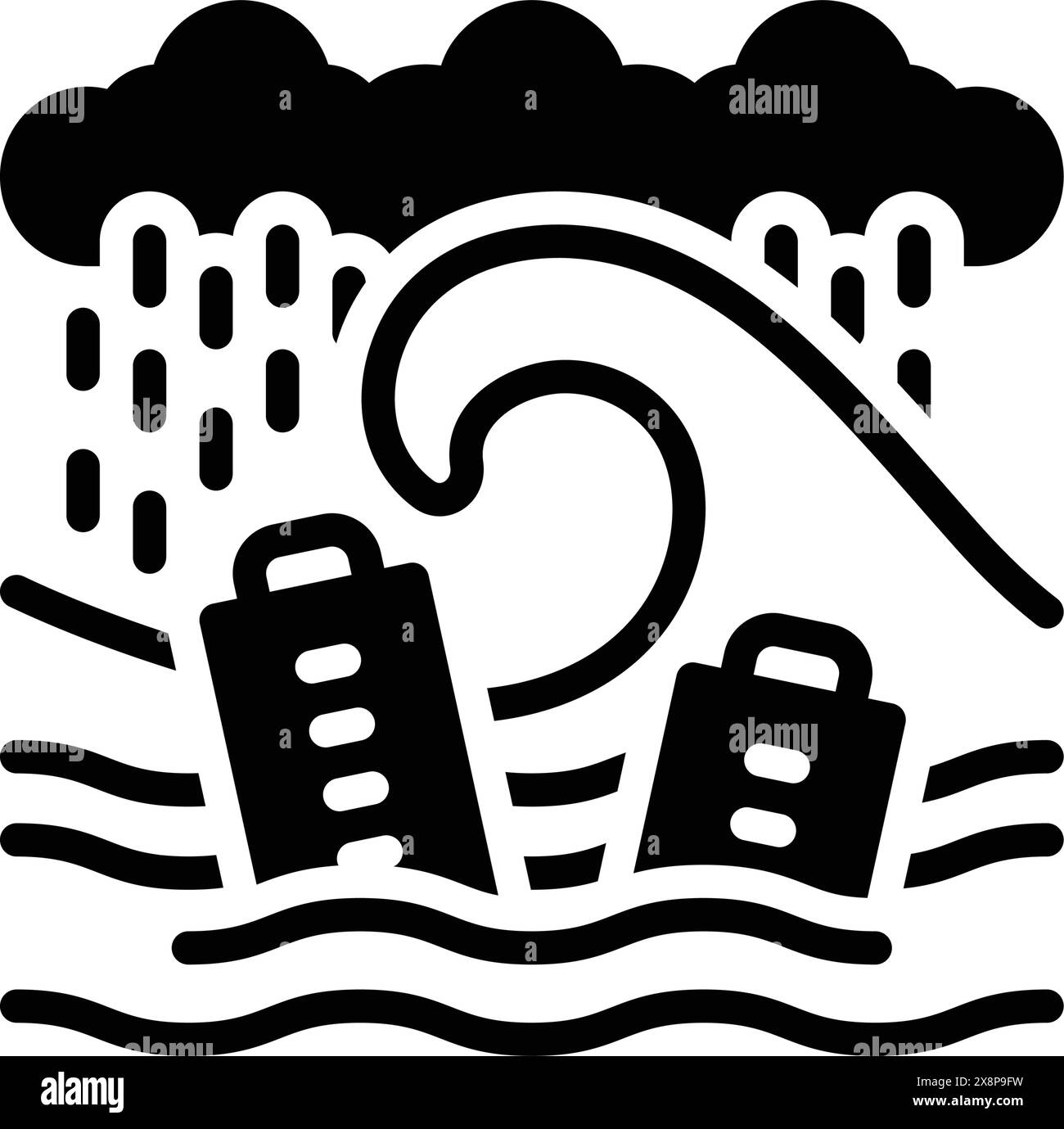 Icon for tsunami, sea wave Stock Vector Image & Art - Alamy