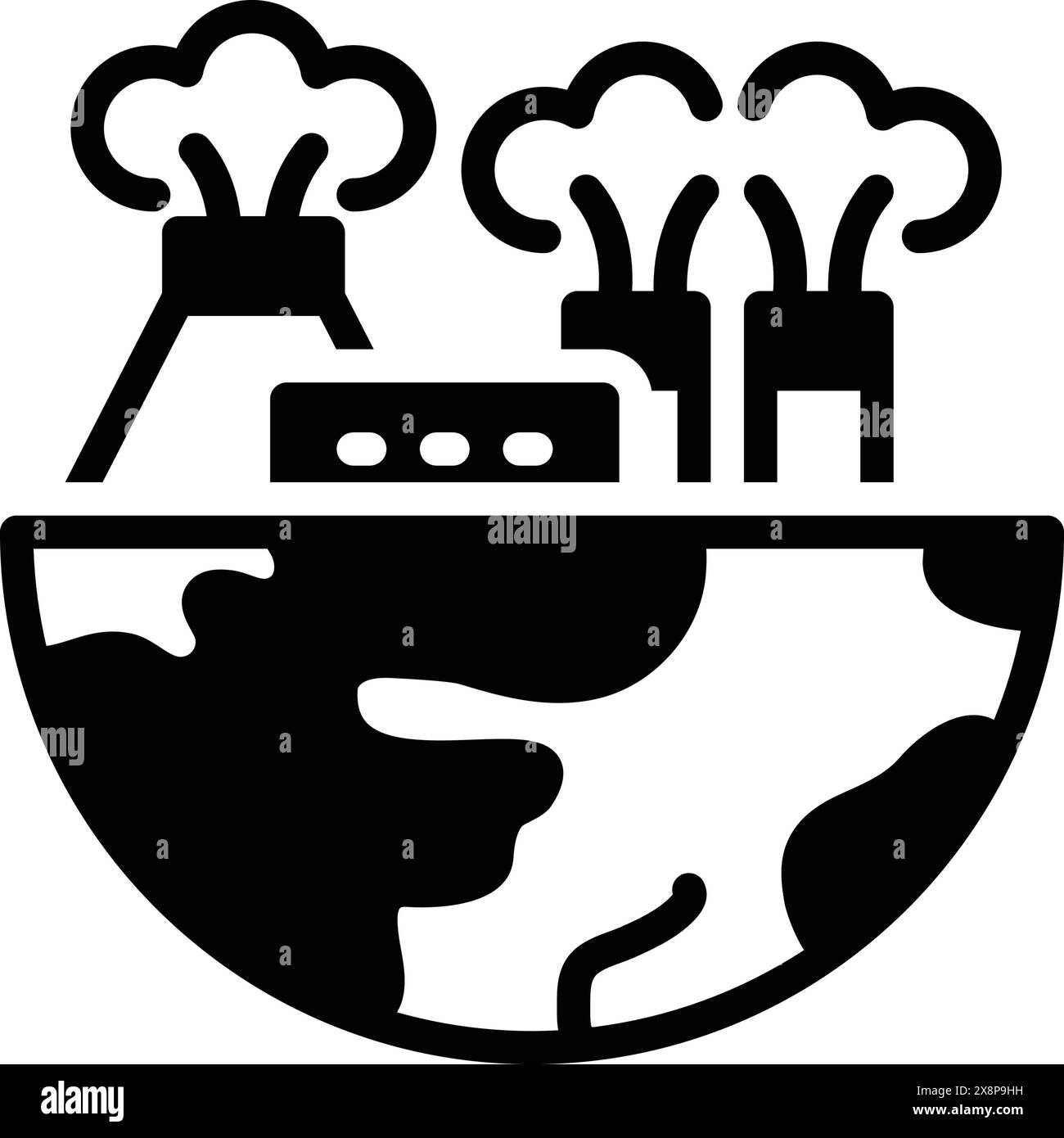 Icon for earth pollution, earth Stock Vector Image & Art - Alamy