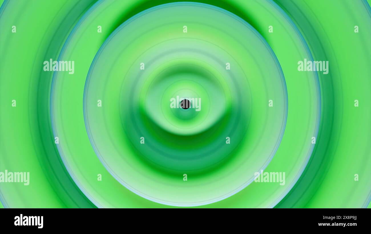 Hypnotic animation of moving wave from drop. Design. Circular waves on ...