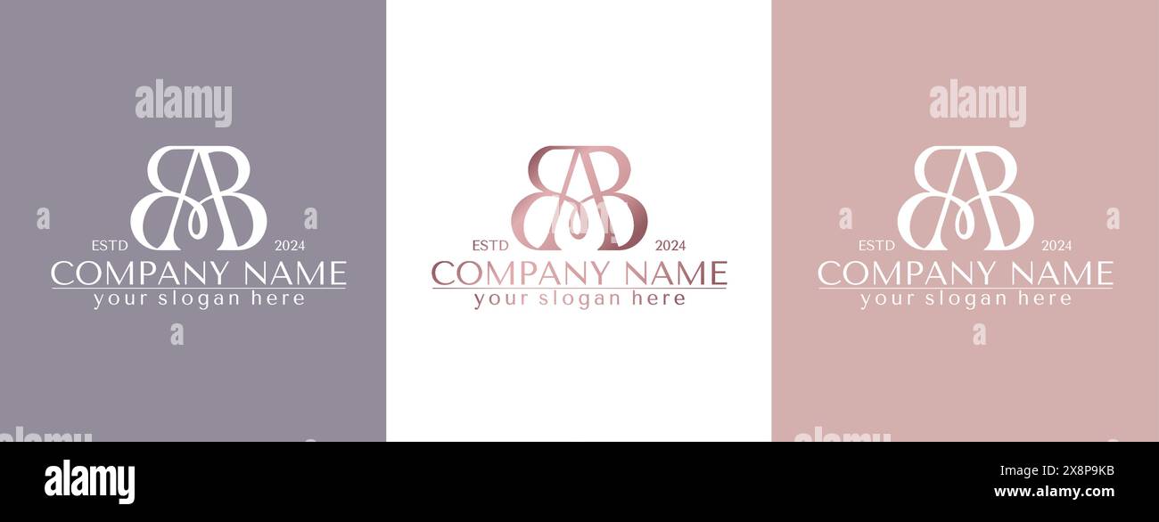 letter AB logo design letter AB luxurious. letter logo template ...