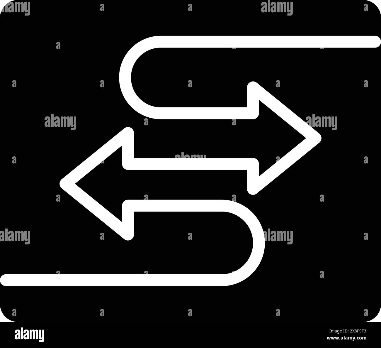 Arrow exchange icon logo Black and White Stock Photos & Images - Alamy