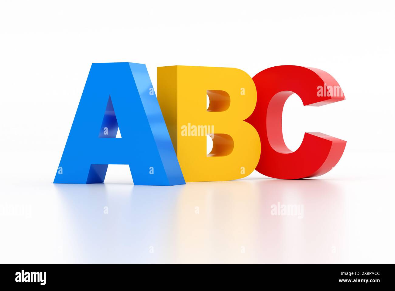Colorful letters of ABC isolated on white background. Alphabet ...