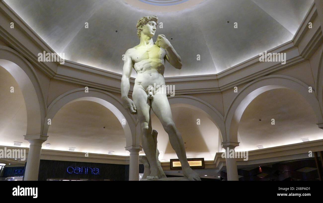 Las Vegas, Nevada, USA 15th May 2024 MichelangeloÕs David Statue at ...
