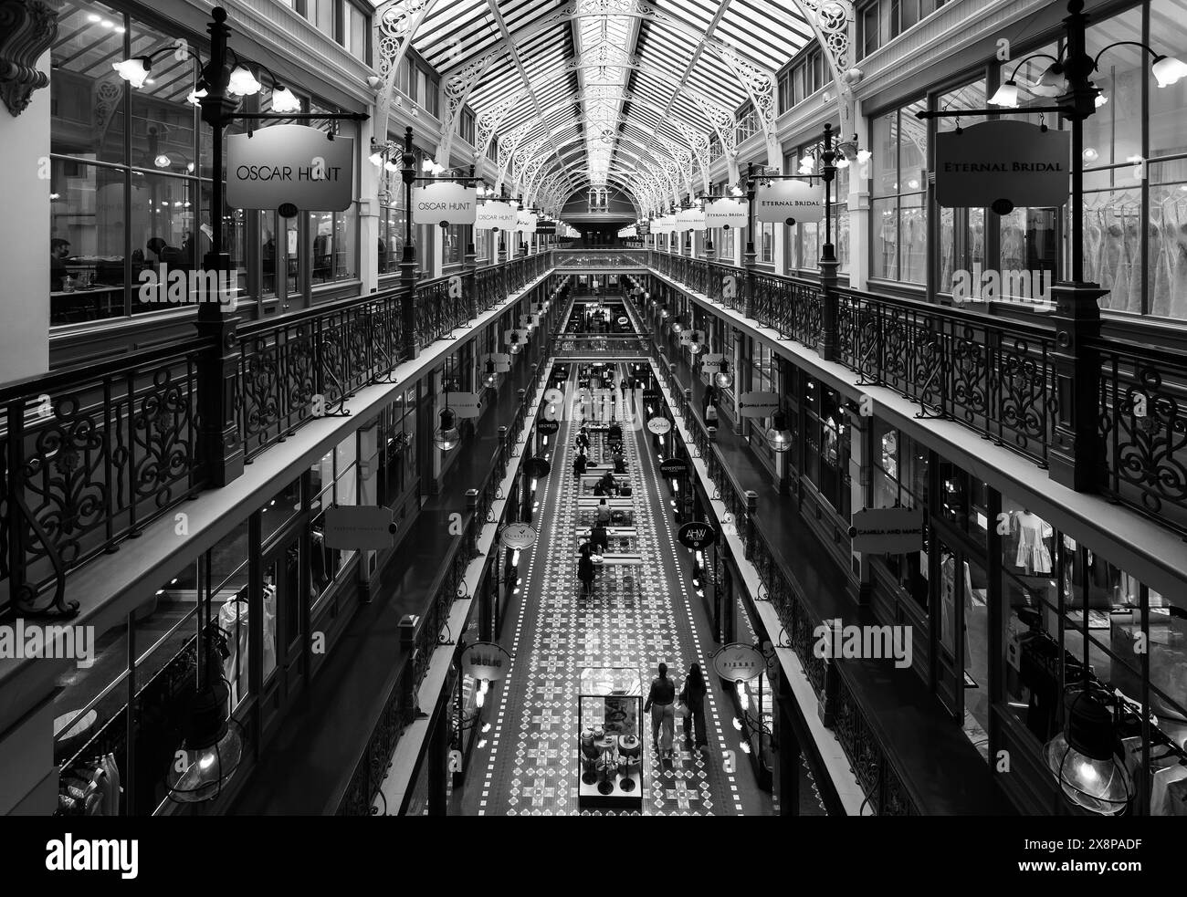 The Strand Arcade in the central business district looks very deserted ...