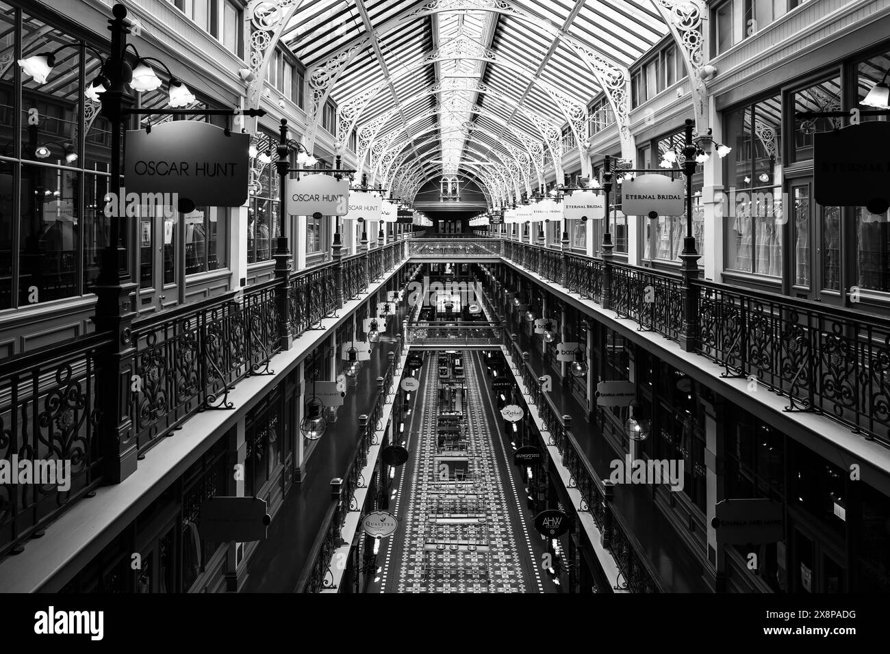 The Strand Arcade in the central business district looks very deserted ...