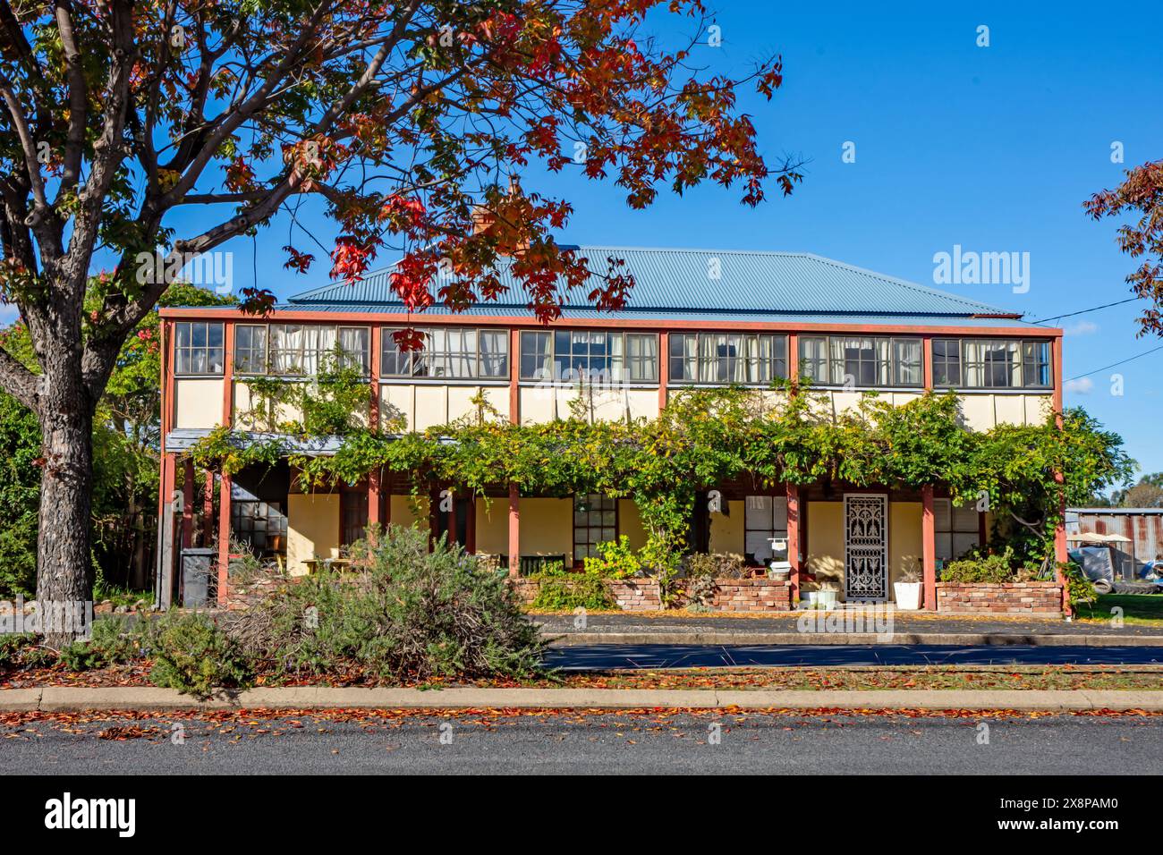 Apartment building facade in rural Bundarra NSW Australia Stock Photo ...