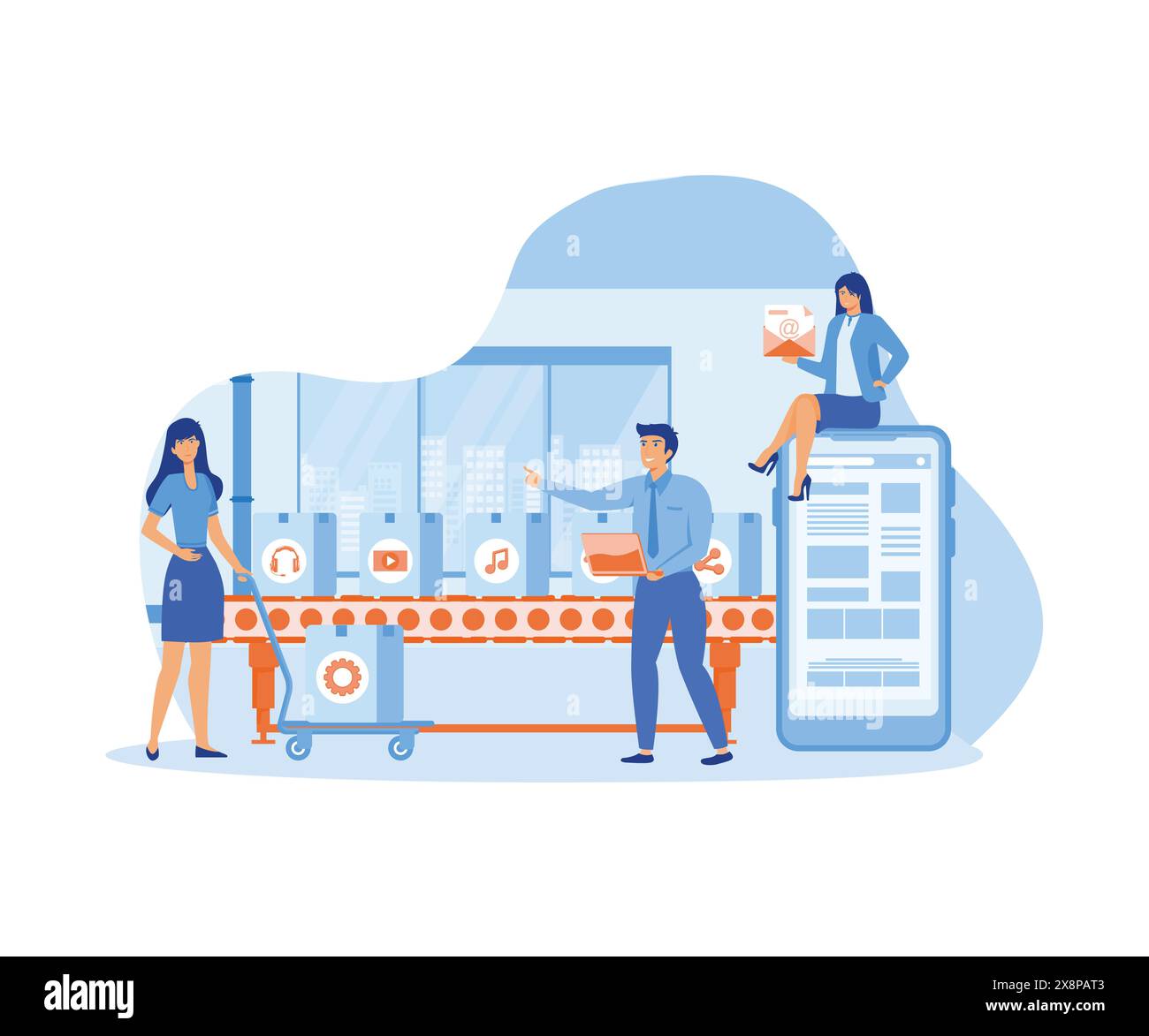 Loading automation system Stock Vector Images - Alamy