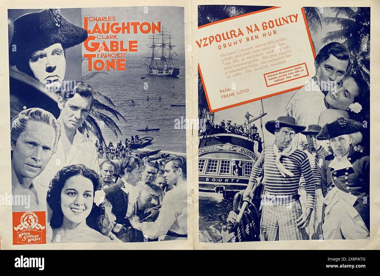 Czech Trade Ad for CHARLES LAUGHTON CLARK GABLE FRANCHOT TONE MOVITA ...