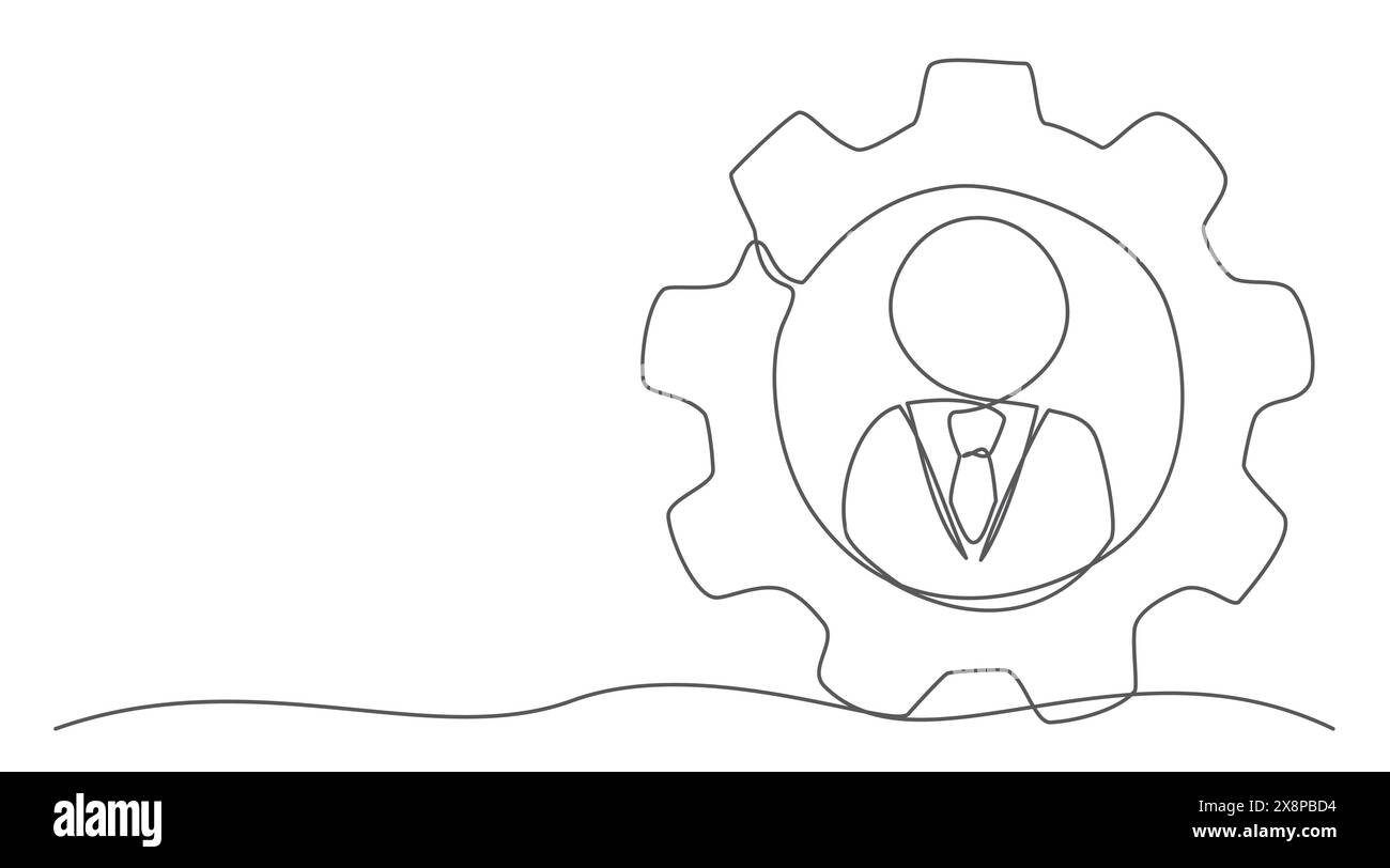 Experience One line drawing on white background Stock Vector Image ...