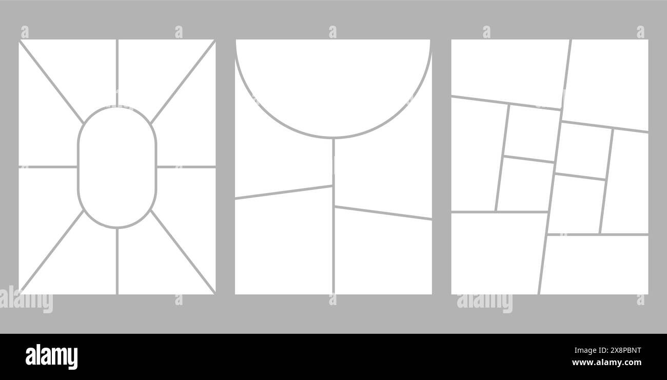 Minimalistic geometric photo frame layout for photo albums, wedding ...