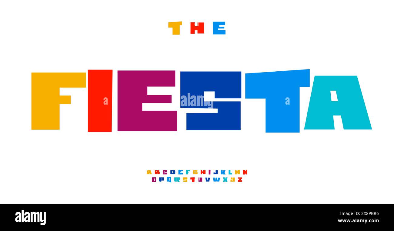 Joyful carnival alphabet featuring bold bright colorful letters ...