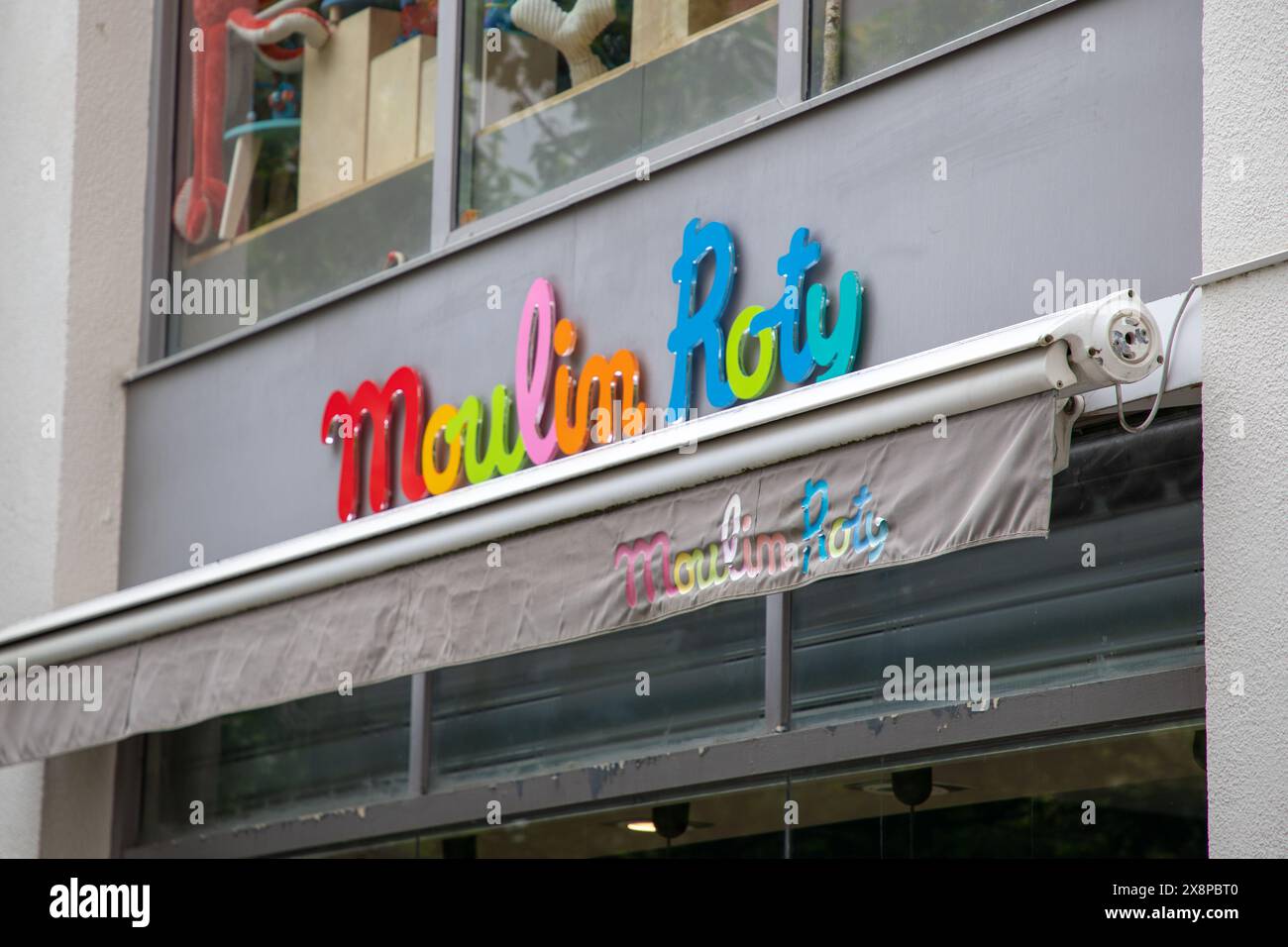 nantes , France - 05 22 2024 : Moulin Roty logo brand and text sign ...