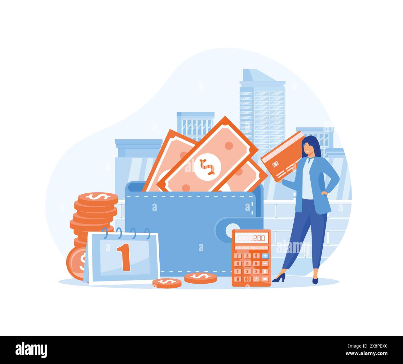 Salary Payment idea concept for landing page template, employee or ...