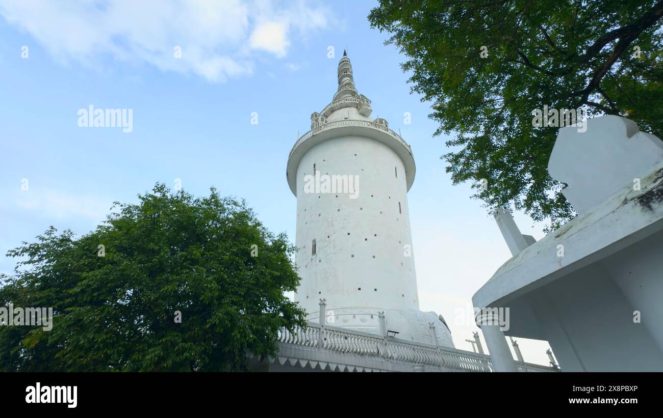 Sri Lanka, Kandy - July 29, 2023: White Tower in Sri Lanka. Action ...