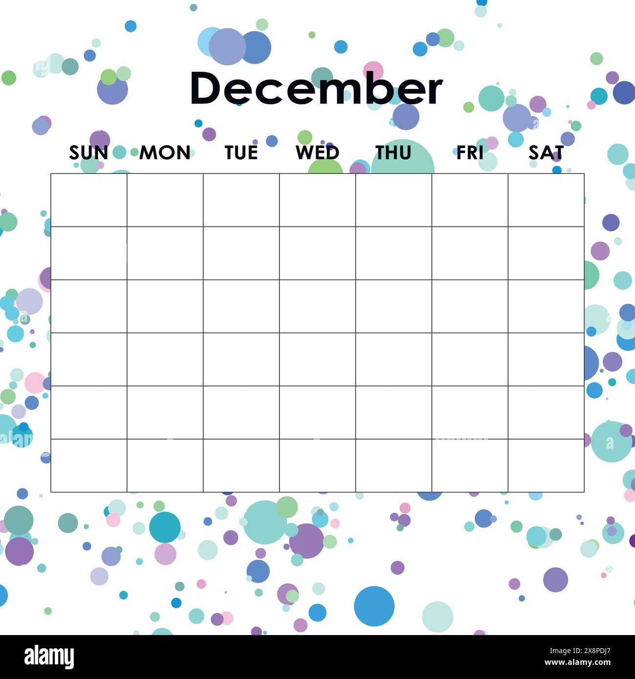 December. Calendar planner. Corporate week. Template layout, 12 months ...