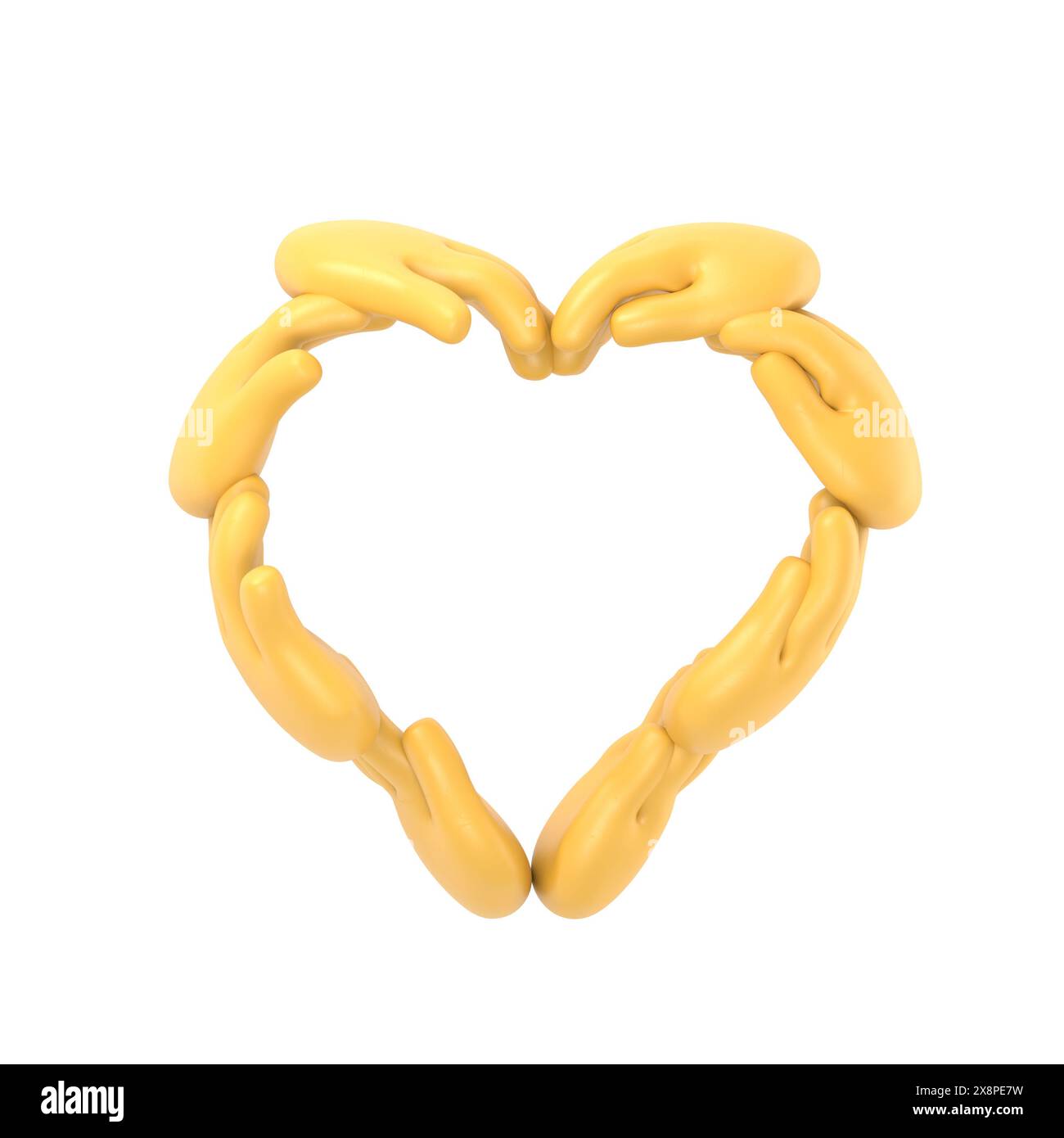 Heart hands as a group of diverse people hands connected together ...