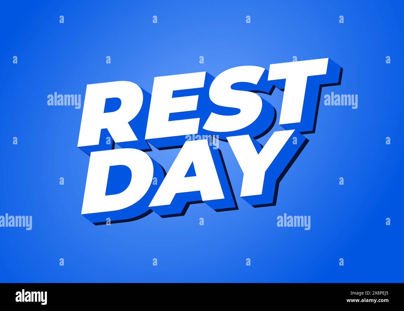 Rest Day Text Effect Design In 3d Style With Good Colors Stock Vector Image And Art Alamy
