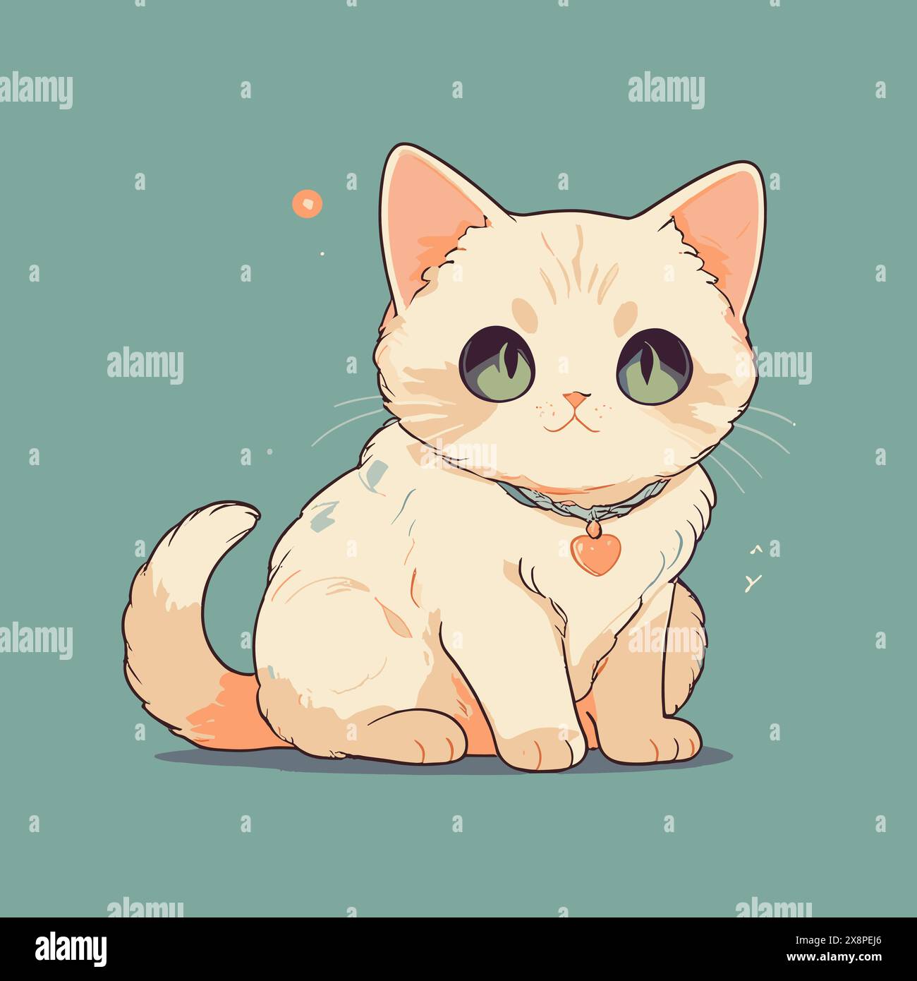 Illustration of a charming cat with soft fur and tiny paws Stock Vector ...