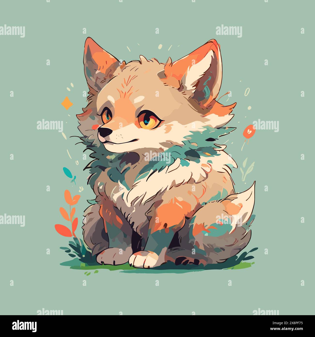 Pastel animals Stock Vector Images - Alamy