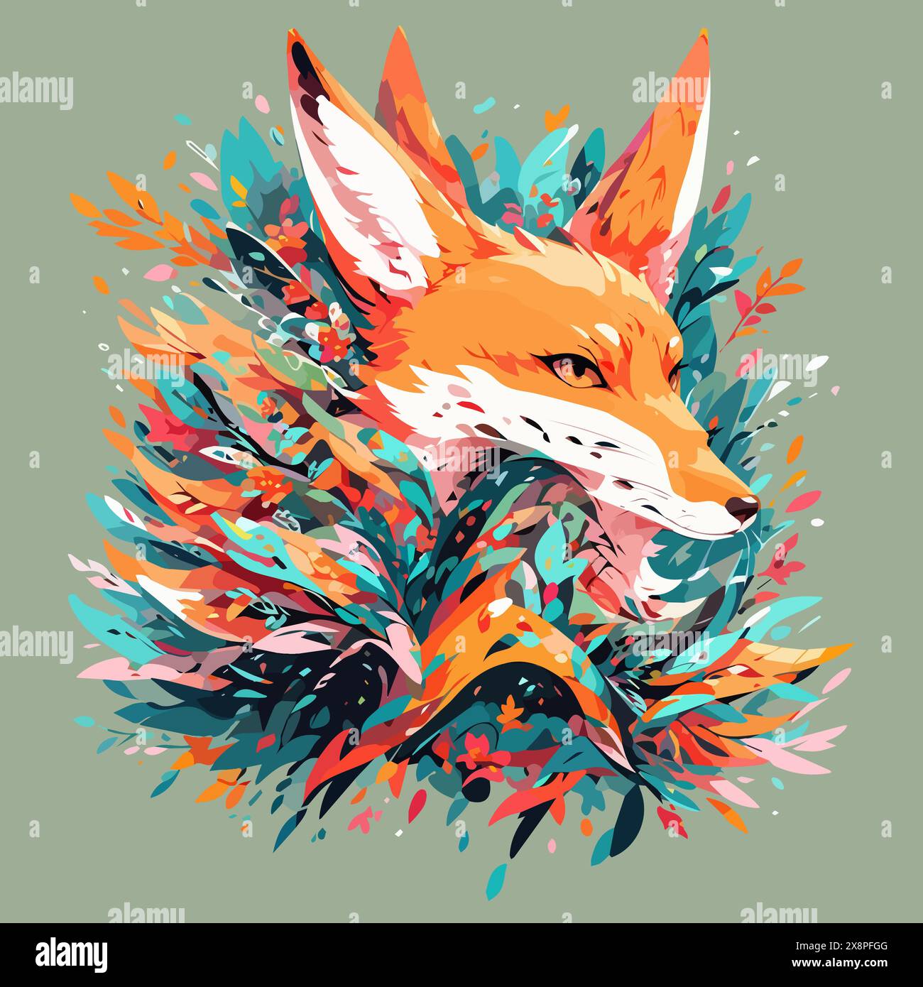 The design features a vibrant illustration of a fox, with a pop-up ...