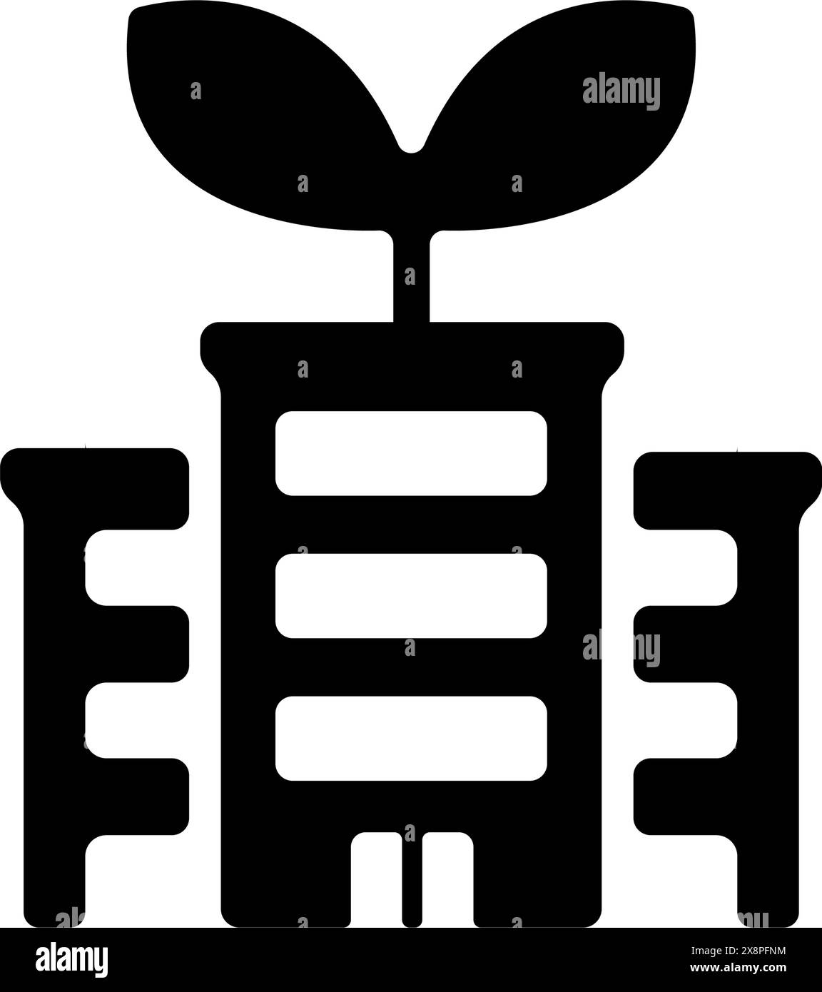 Vector icon illustration on the theme of ecology (rooftop garden Stock ...