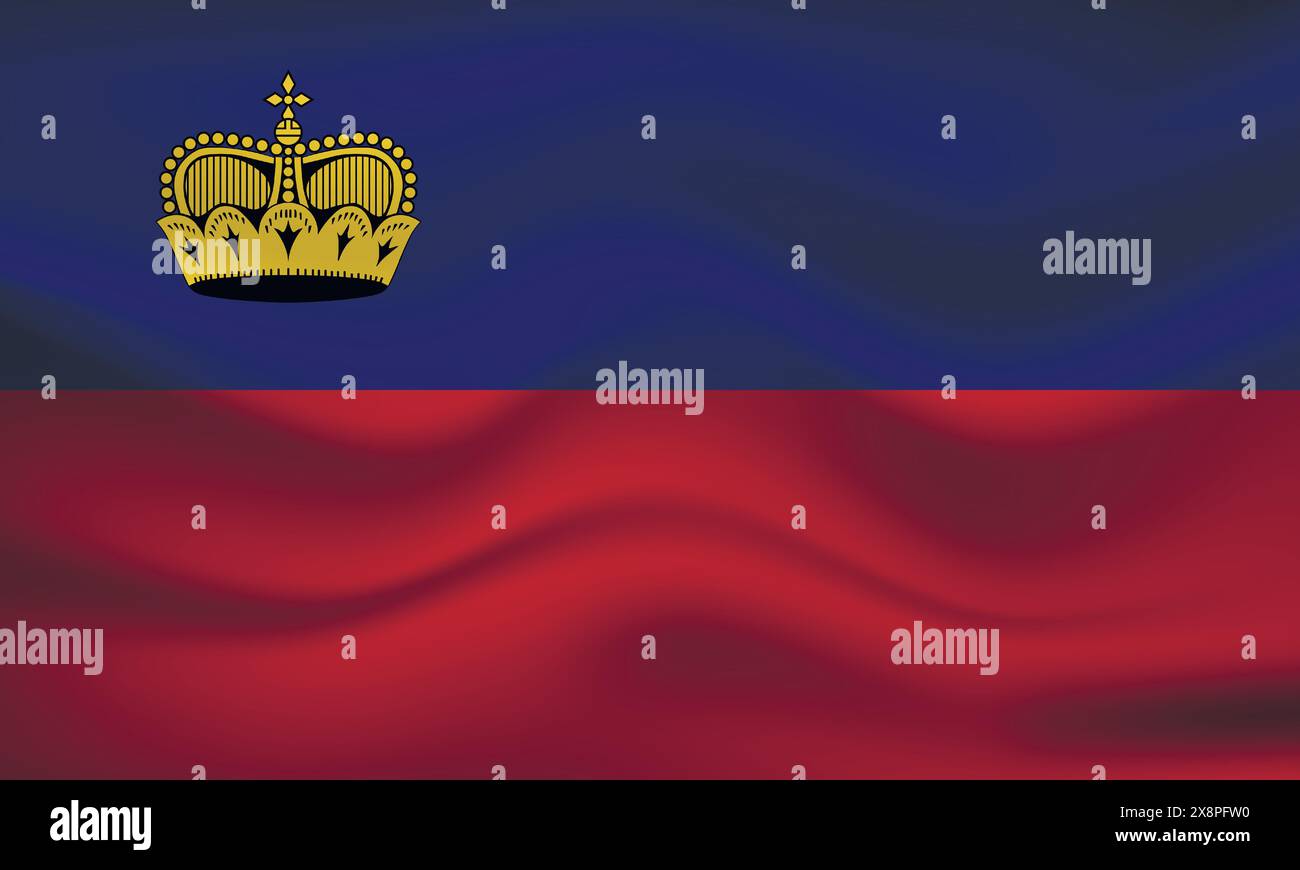 Flag of Liechtenstein. National symbol in official colors. Template ...