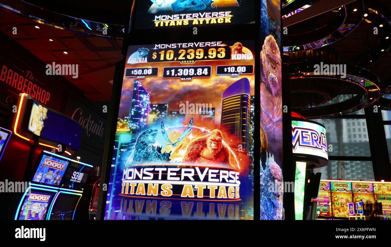 Las Vegas, Nevada, USA 15th May 2024 Monsterverse Titans Attack Slot ...