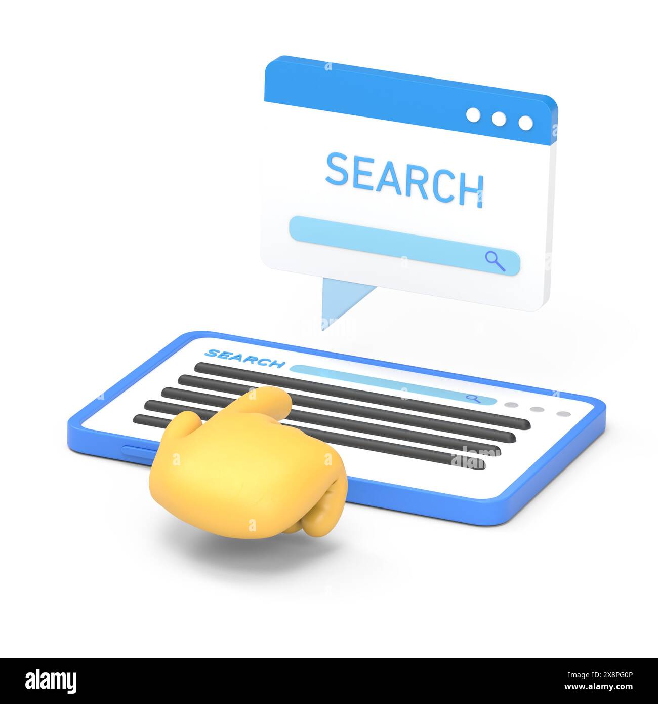 3d search icon hi-res stock photography and images - Alamy
